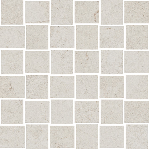 Caliza Chic White Soft 2"X2" Basketweave Mosaic Porcelain Tile | GENROSE
