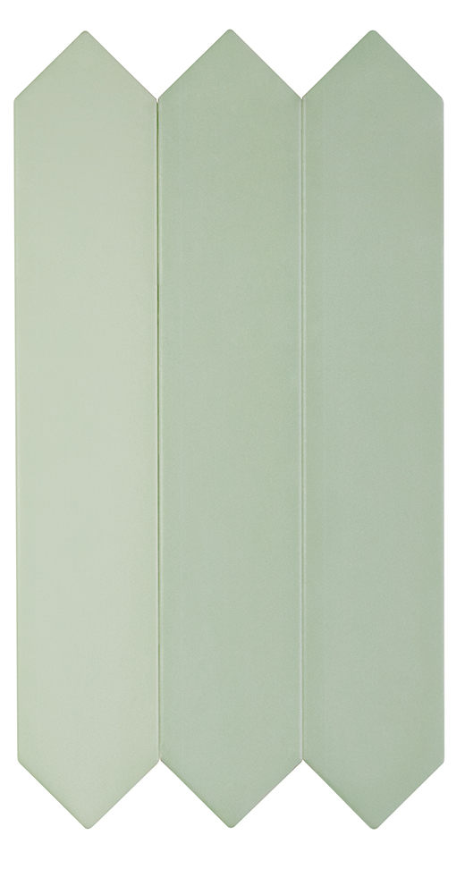 Candy Mint Matte 1.7"x9.5" Crayon Mint Ceramic Tile | GENROSE