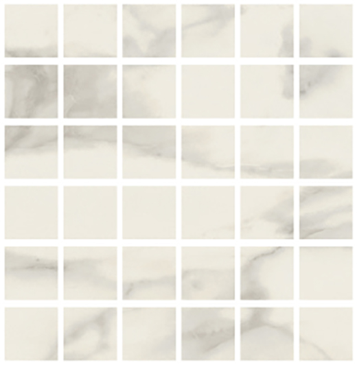 Cava Calacatta Renoire Matte/Honed 2"x2" Mosaic Porcelain Tile | GENROSE