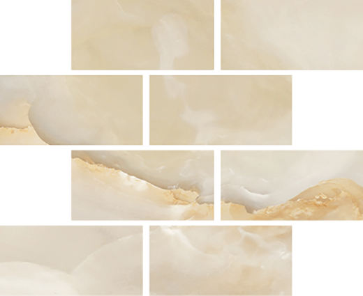 Grace Beige Polished 3"x6" Mosaic Porcelain Tile | GENROSE