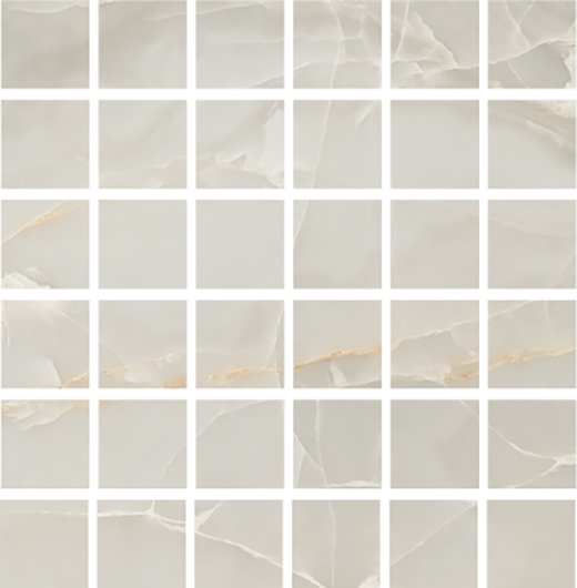 Grace Light Grey Polished 2"x2" Mosaic Porcelain Tile | GENROSE