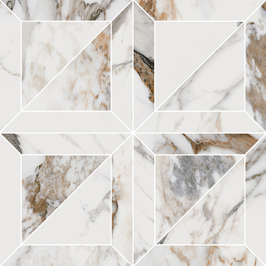 Indulge Breccia Capraia Polished 6"x6" Mosaic Porcelain Tile