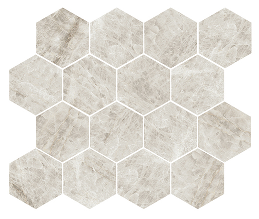 Magari Taj Mahal Matte Hex Mosaic Porcelain Tile | GENROSE
