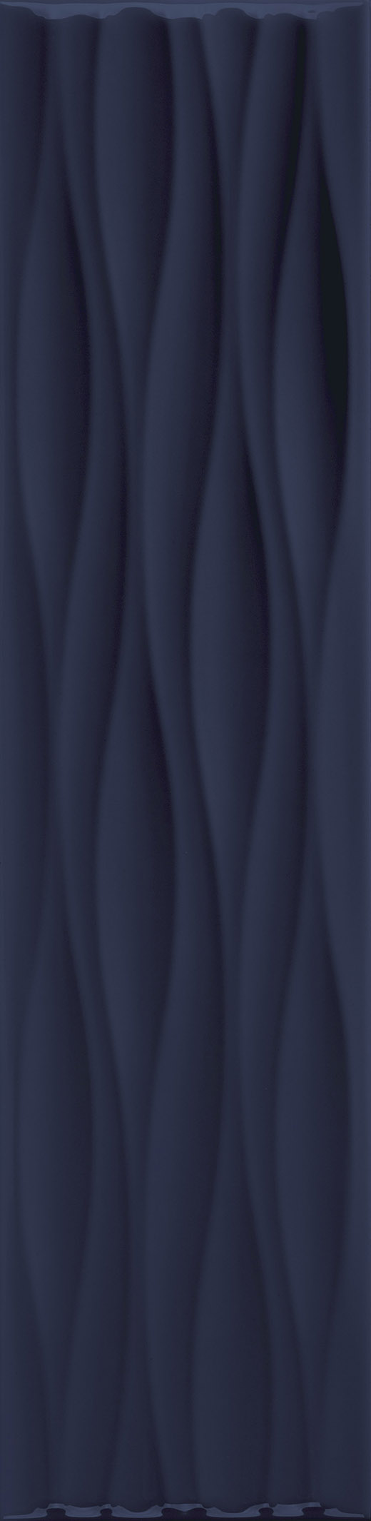 Mayas Navy Matte 4"x16" Ripple Ceramic Tile | GENROSE