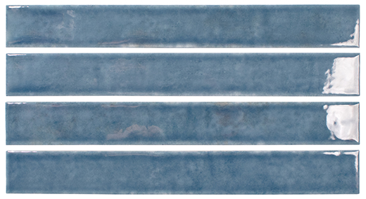 Mistral Indigo Glossy 1.5"x12.2" Porcelain Tile | GENROSE