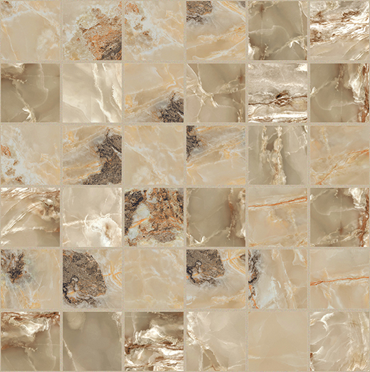 Oracle Golden Blend Satin 2"x2" Mosaic Porcelain Tile | GENROSE