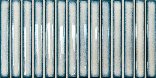 Osaka Bars Blue Glossy 5"x10" Ceramic Tile | GENROSE