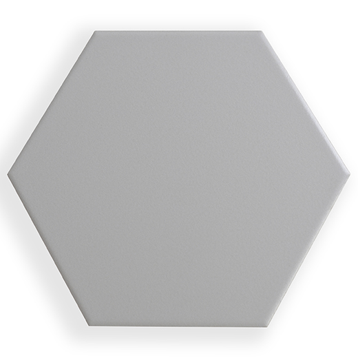 Prismatics Shark Satin 7"x6" Hexagon Ceramic Tile | GENROSE