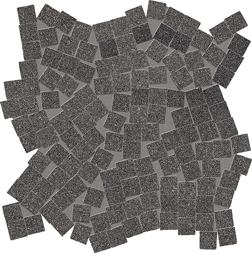 Punto Dark Matte Random Mosaic Dark Porcelain Tile | GENROSE