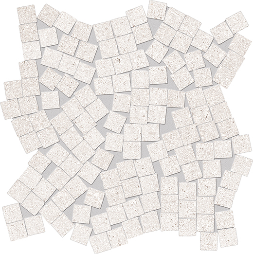 Punto White Matte Random Mosaic White Porcelain Tile | GENROSE