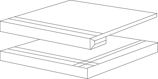 Sydney Grey Matte 40"x40" Stairtread Porcelain Tile | GENROSE