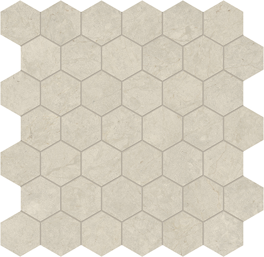 Tierra Halo (Limestone) Honed 2" Hexagon Natural Stone Tile | GENROSE